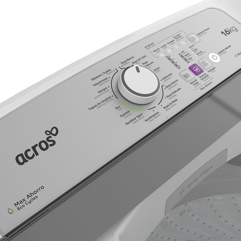 Lavadora Acros Superior Automática 16 Kg Blanco-Avería3 - Whirlpool Ecuador